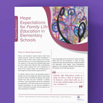 New Family Life Education Curriculum and Support Resources - Institute ...