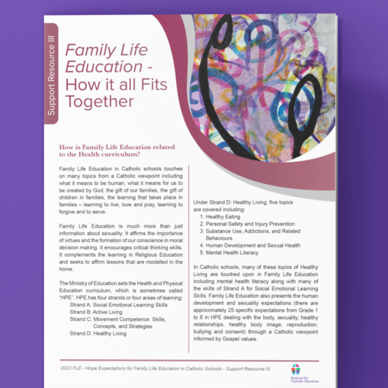 New Family Life Education Curriculum and Support Resources - Institute ...